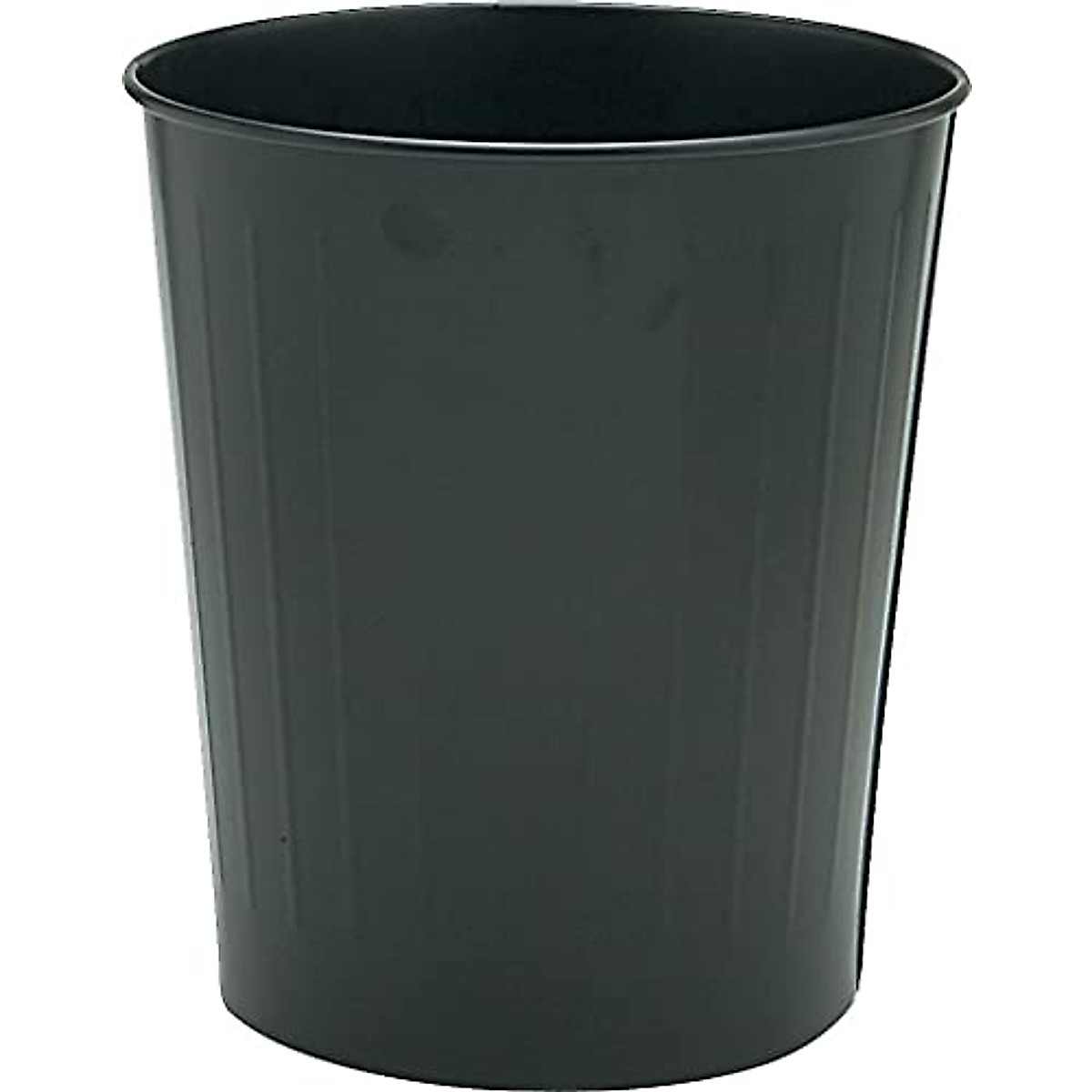 Safco 9604BL Round Wastebasket Steel 23.5qt Black