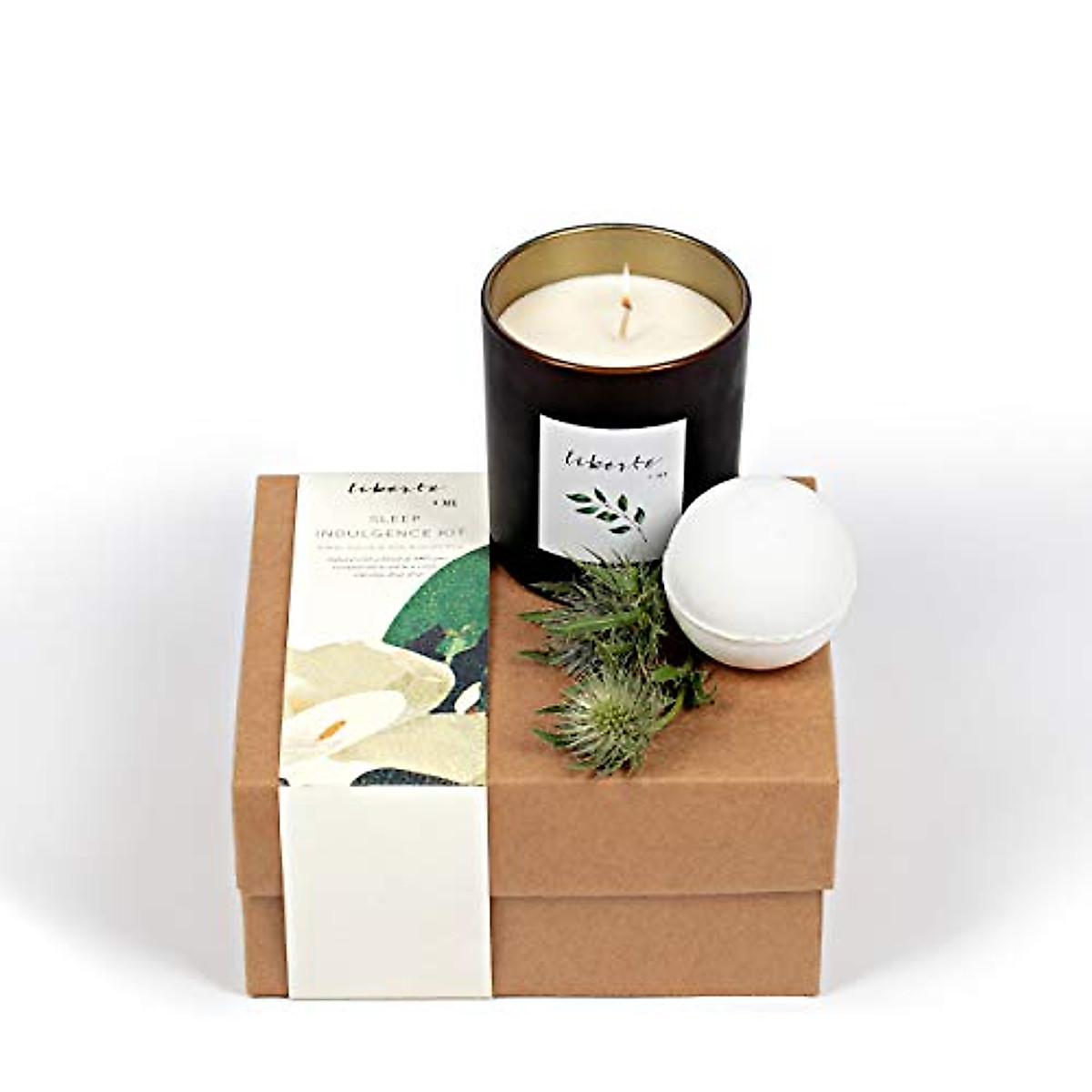 Luxury Bath Candle Pamper Sleep Gift Set. Relaxation, Wellness and Immune Booster! Nice Way to Send Love and say Get Well, Rest Up, Relax, Everything Will be Alright !
