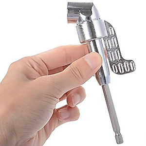 Rocaris 105 Degree Multifunction Right Angle Driver and Screwdriver Drill Attachment with 1/4-inch Hex Quick Change Drive and Magnetic