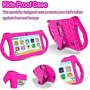 Kids, Toddler Android 11.0 Tablet with WiFi, Bluetooth, GMS, Dual Camera, Parental Control, Shockproof Case, Google Play for YouTube, Netflix, 3GB RAM 32GB ROM,7 inch