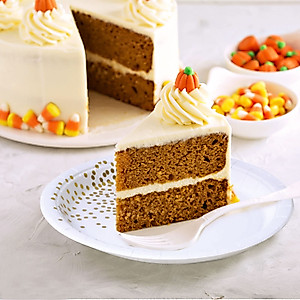 Simbago Gold Dots Party Paper Plates, 50 PCS Disposable Party Supplies Dessert Paper Plates for Birthday Party,Wedding Birdal Christmas Baby Shower (7 inches)