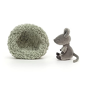 Jellycat Hibernating Mouse Stuffed Animal, 5 inches | Mouse Plush Toy | Classic Children's Gift