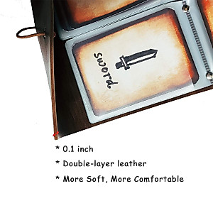 Spellbook Cards Holder DND RPG Pocket Spell Book & Reference Card Holder, Tome of Recollection TTRPG Gaming Accessories for Dungeons and Dragons Beginner Master (60 Poker-Size Player Cards Included)