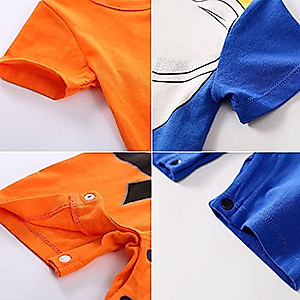 RELABTABY 2 Pack Newborn Baby Boy Girl Romper Infant Anime Onesie Toddler Halloween Bodysuit Jumpsuit Outfit Clothes