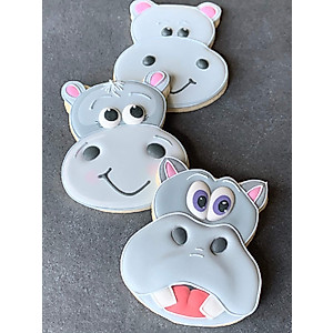 Hippo Face Cookie Cutter, 3.5" Made in USA by Ann Clark