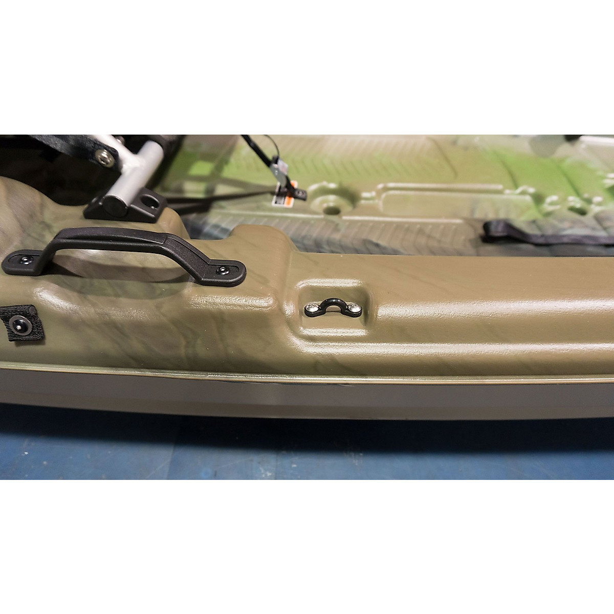 Pelican Kayak Hardware Rigging Kit - Easily Attach Accessories and Gear - 20pcs - Bungee Deck Loops Tie Down Nylon Pad Eye with Stainless Steel Screws - for Fishing Kayaks, Boat and Canoe