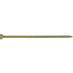 Power Pro 967784 Wood Screws, #10 x 5", Premium Outdoor Deck Screws, Rust Resistant, Epoxy Coated Bronze, 750pcs Box