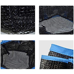 GGone 3 Pack Mesh Shower Caddy,Portable Quick Dry Hanging Tote Storage Bag Bath Organizers with 9 Large Pockets for Shampoo, Soap and Other Bathroom Accessories - Black, Blue, Pink