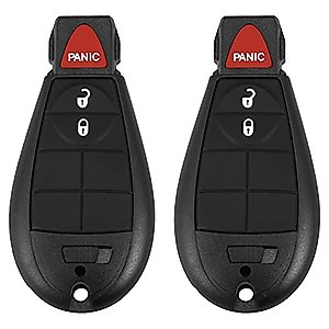 X AUTOHAUX 2pcs Replacement Keyless Entry Remote Car Key Fob M3N5WY783X 433Mhz for Dodge Grand Caravan Challenger Charger Durango for Ram 3 Button with Door Key