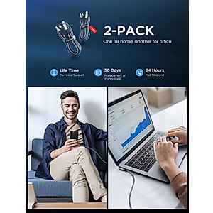 AINOPE 100W USB C to USB C Cable & Bluetooth FM Transmitter for Car Adapter