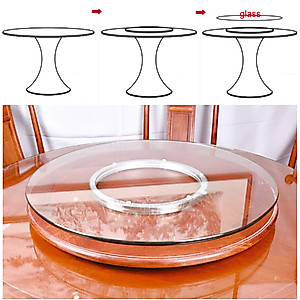 Heavy Duty Aluminium Rotating Lazy Susan Turntable Kitchen Base Turn Dining Table Round Rolling Display Rack Rotary Bearing Swivel Plate for Heavy Loads (6 inch)