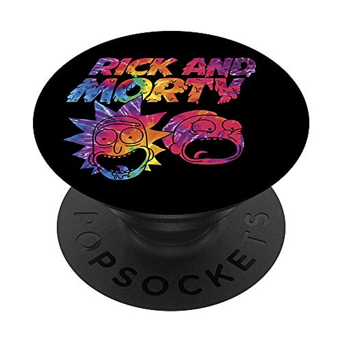 Rick And Morty Tie Dye Drip Graphic Hoodie PopSockets PopGrip: Swappable Grip for Phones & Tablets
