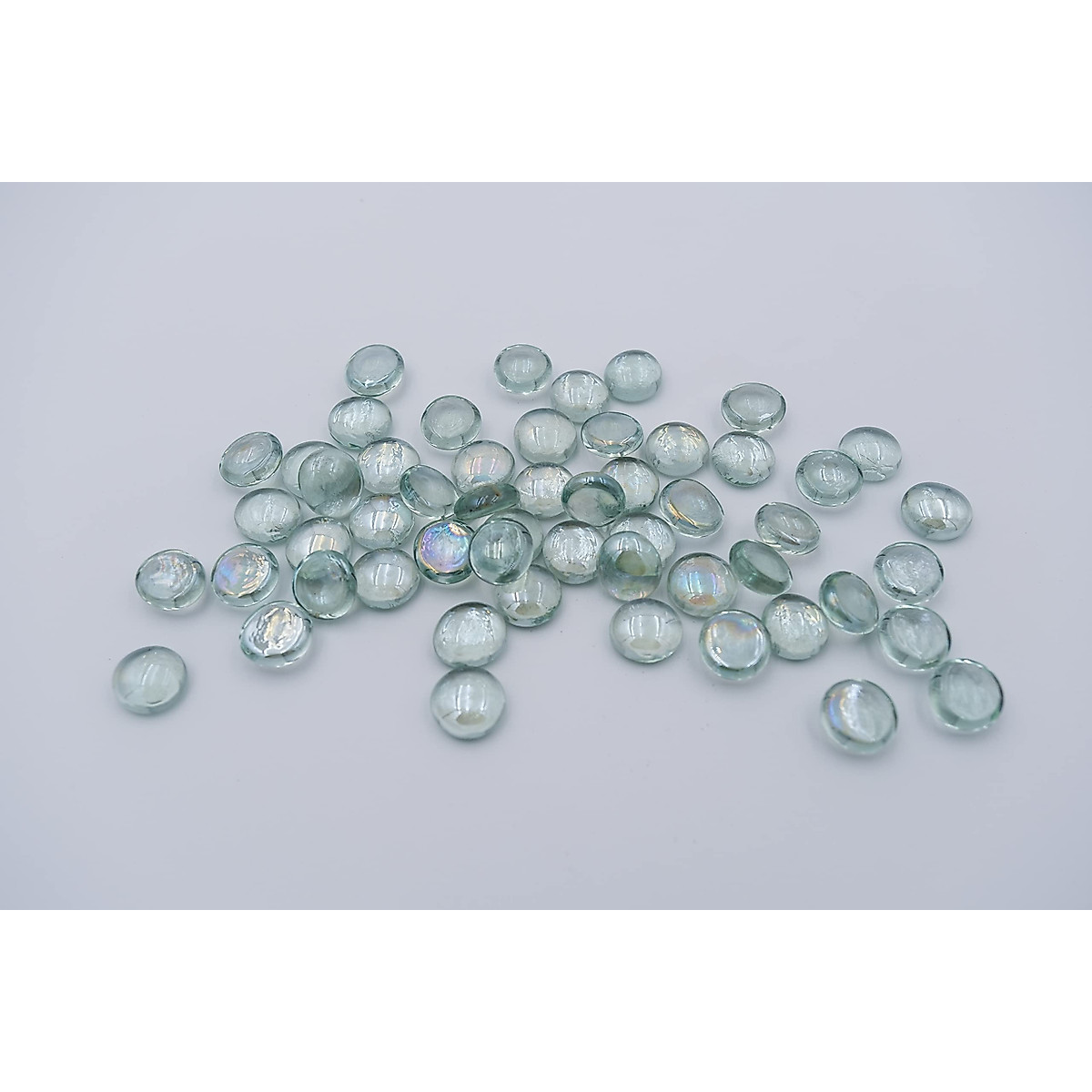 AKOYA Outdoor Essentials 10-Pound Fire Glass Round Drops 3/4 inch Reflective Tempered Crystal Beads for Fire Pit (10 lbs - 3/4 inch, Clear Crystals)