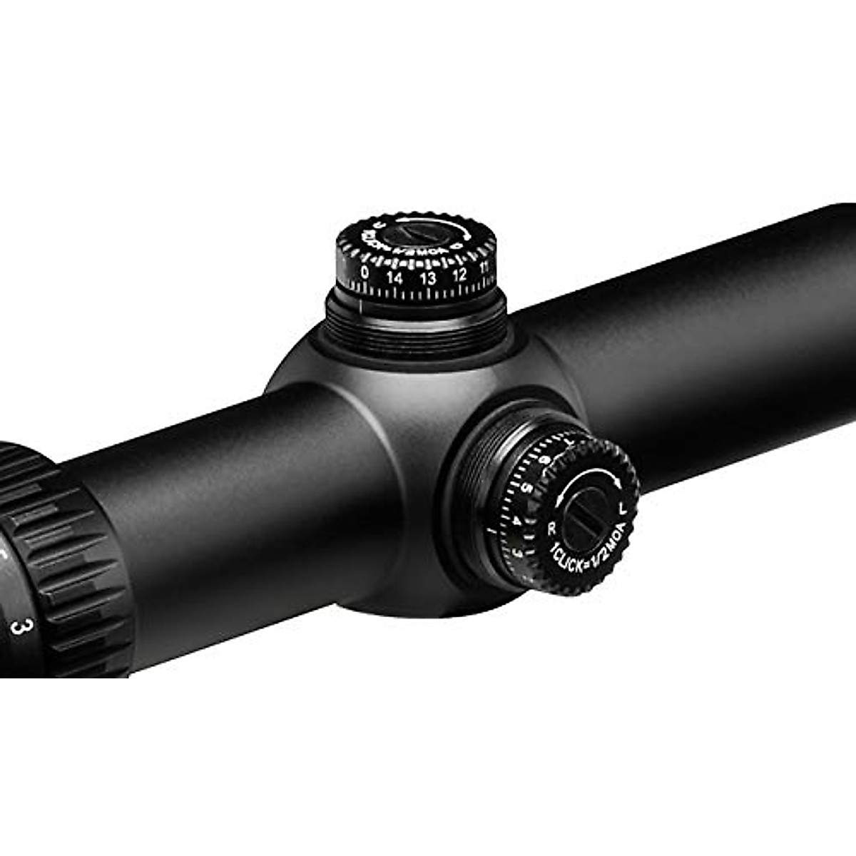 Vortex Optics Crossfire II 1-4x24, 30mm Tube, SFP Riflescope - V-Brite Reticle (MOA) with Sport Cantilever 30mm Mount - 2-Inch Offset