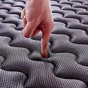 Foldable Mattress, Tatami Floor Mat, Multi- Portable Crib Mattress Play Mat with Travel Carry Case, Student Dorm Single Sleeping Pad-Black 150x200x5cm(59x79x2inch)