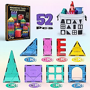GobiDex Building Toys for Kids Ages 4-8 STEM Magnetic Tiles for Boys and Girls Magnet Blocks Toddler Gifts for Kids Ages 3-5