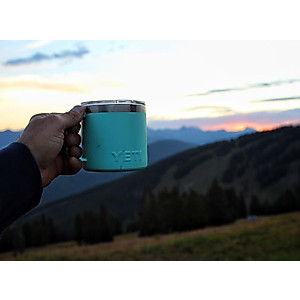 YETI Rambler 14 oz Mug, Vacuum Insulated, Stainless Steel with MagSlider Lid, Seafoam
