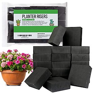 IMPRESA 40 Pack Pot Risers for Outdoor Planters, 3/4 Inch Planter Elevator, Invisible Plant Risers for Small and Medium Sized Heavy Pots, Ideal for Outdoor Use on Patios & Floor Decks