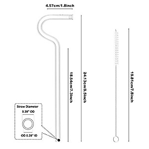 Reusable Anti Wrinkle Straw, Drinking Glass Straws Lip Wrinkle for Stanley Cup, Set of 2 Anti Lip Wrinkle Straw and 1 brush