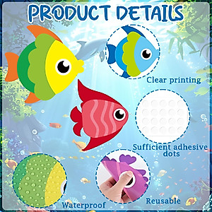 Naozinebi 20 Pcs Tropical Fish Garland Kit Under the Sea Party Decorations Ocean Animals Banner Mermaid Streamers Strings Hanging Swirls for Kids Home Classroom Baby Shower Birthday Party Supply Favor