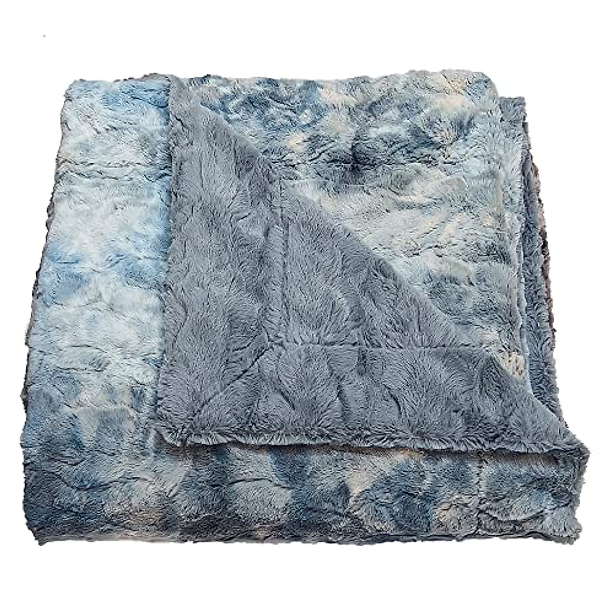WOLF CREEK BLANKET Double Soft Comfort Blanket Large Arctic Frost Super Soft Cozy Double Sided Warm Throw for Couch or Bed. Thick Two Sided Fuzzy Plush and Minky. 65x50