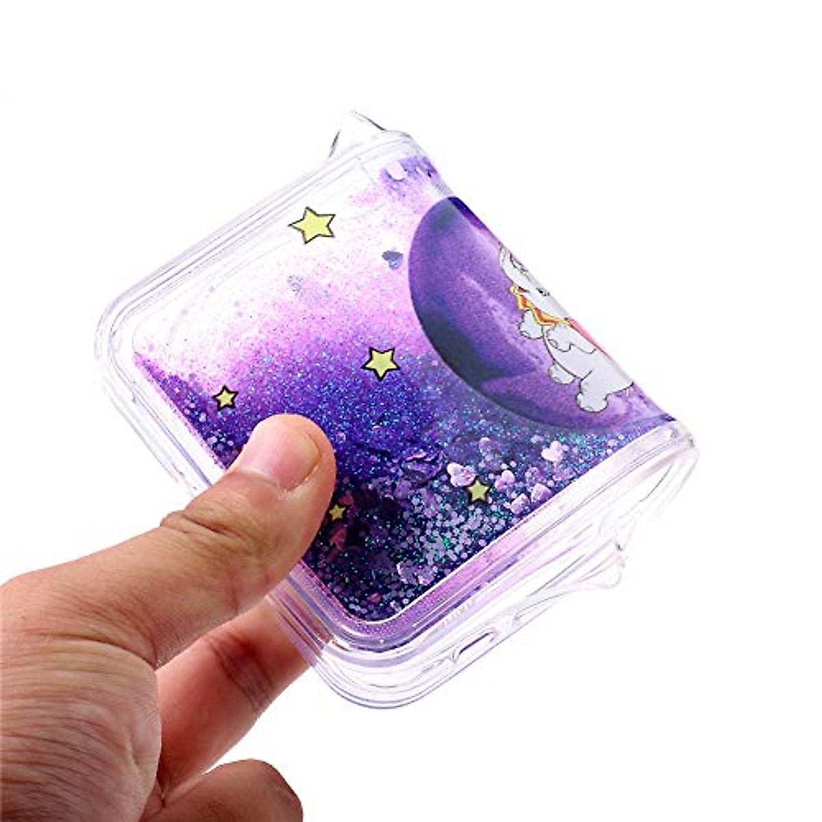 OOPKINS Glitter Liquid Case for Huawei P40 Lite for Girl Sparkle Floating Shiny Quicksand Clear Soft TPU Silicone Shockproof Protective Bumper Thin Cover for Huawei P40 Lite Dream Dumbo HIX