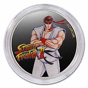 2021 Set of (4) 1 oz Silver Fiji Street Fighter 30th Anniversary Coins (Vega - Chun-Li - M Bison - Ryu) Brilliant Uncirculated (in Capsule) with Certificates of Authenticity 50c BU