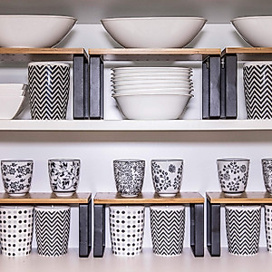 SBS Stackable, Kitchen Counter. Pantry and Cabinet Organizer, Modular Shelves. 2 Shelves (9.5 inch)