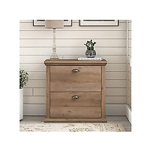 Bush Furniture Yorktown 2 Drawer Lateral File Cabinet in Reclaimed Pine