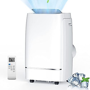 Rintuf 12000 BTU Portable Air Conditioner, 550 sq.ft, 2023 Ultra Quiet 3-in-1 Portable AC Unit, Wide Oscillation, 24H Timer, Air Conditioner Portable for Room, Remote Control & Window Mount Kit