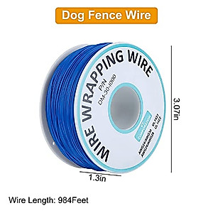 Rivulet Dog Fence Wire 984FT Underground Dog Fence Wire Professional Dog Fence Wire Electric Dog Fence Wire Dog Containment Fence Coil Wire Cables for 023/227/227b Pet Fencing Wire