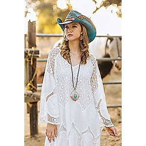 Stampede Hats Women's Love Story Rose Straw Western Hat L Blue