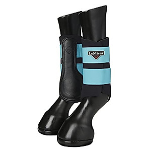 LeMieux Grafter Brushing Horse Boots - Protective Gear and Training Equipment - Equine Boots, Wraps & Accessories (Azure - Large)