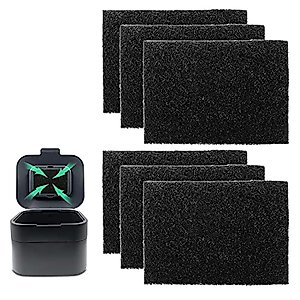 Trash Can Odor Absorbing Filter Refills for Joseph Joseph Intelligent Waste Compost Bin Food Waste Caddy, Charcoal Deodorizer Compatible with Trash Cans with Filter Compartment (6-Pack)