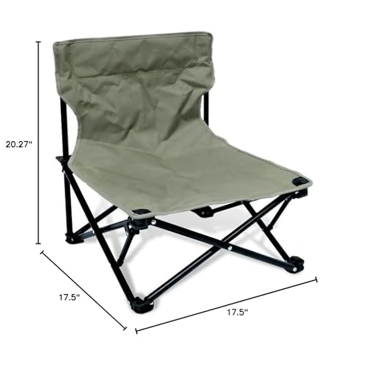 TIYASTUN Low Beach Chairs for Adults,Lightweight Camping Chair, Camp Chair, Folding Chairs for Outside Folding Lawn Chairs for Camping Beach Concert, Low Profile Low Back