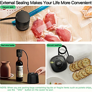 3 in 1 Electric Mason Jar Vacuum Sealer Kit with External Assembly Vacuum Pump for Food Storage, Automatic Vacuum Sealer Compatible with Vacuum Bag,Wine Bottle,Wide Mouth and Regular Mouth Mason Jars