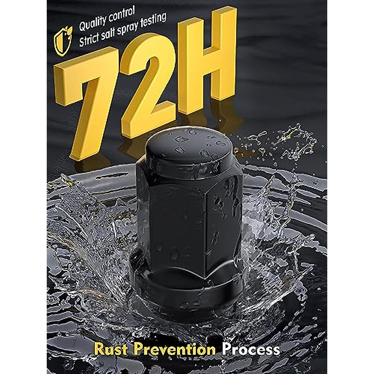 MIKKUPPA 1/2-20 Lug Nuts - Replacement for 1987-2018 Jeep Wrangler JK, 2002-2012 Jeep Liberty, 1993-2010 Jeep Grand Cherokee Aftermarket Wheel - 20pcs Black Closed End Solid Lug Nuts