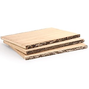 Wood Planks 13 Inch Wood Slices Rectangle Wood Plank with Bark for Woodburning/Pyrography/Décor/Sign/Country Weddings
