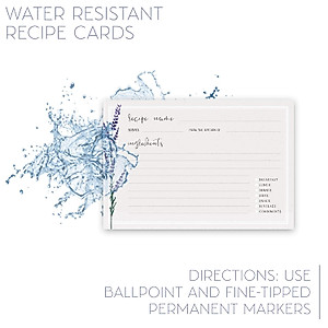 Vintage Lavender Flowers Recipe Cards, Set of 50 - Rustic Elegance for Your Culinary Creations (4x6 in. - Rectangle)