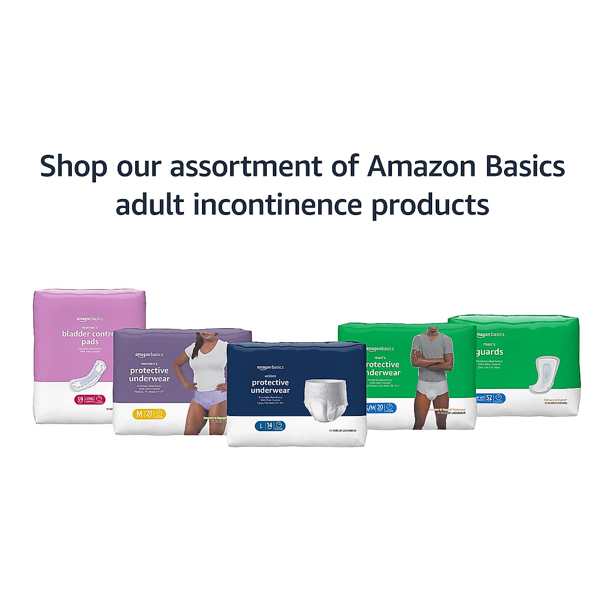 Amazon Basics Incontinence Underwear for Men, Maximum Absorbency, 2X-Large, 42 Count (3 Packs of 14)