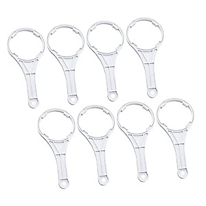 8pcs Home Water Filter Black Case Shell Wrench Filter Under Sink Water Filter Tool Water Filter Spanner Housings Water Filter White Plastic Filtering System Household