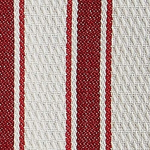 DII Assorted Pattern, Kitchen Collection, Dishtowels & Dishcloth, Garnet, 5 Piece