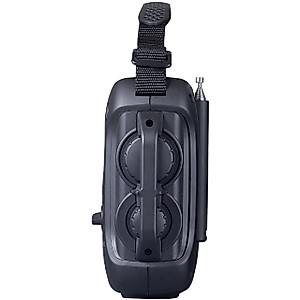 Kaito Voyager Pro KA600 Digital Solar Dynamo Crank Wind Up AM/FM/LW/SW & NOAA Weather Emergency Radio with Alert & RDS, Flashlight and Reading Lamp + Smart Phone Charger, Black