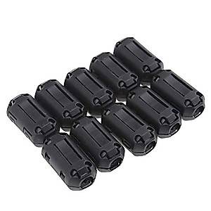 SING F LTD 10Pcs Noise Suppressor 7Mm EMI Rfi Clip Choke Ferrite Core Cable Filter