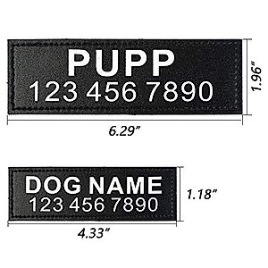 Custom Patch 2 Pieces Dog Vest Patches, Personalized Removable Tactical Patches for Dog Harness Service Dog in Training and Dog Halter Patches with Hook and Loop