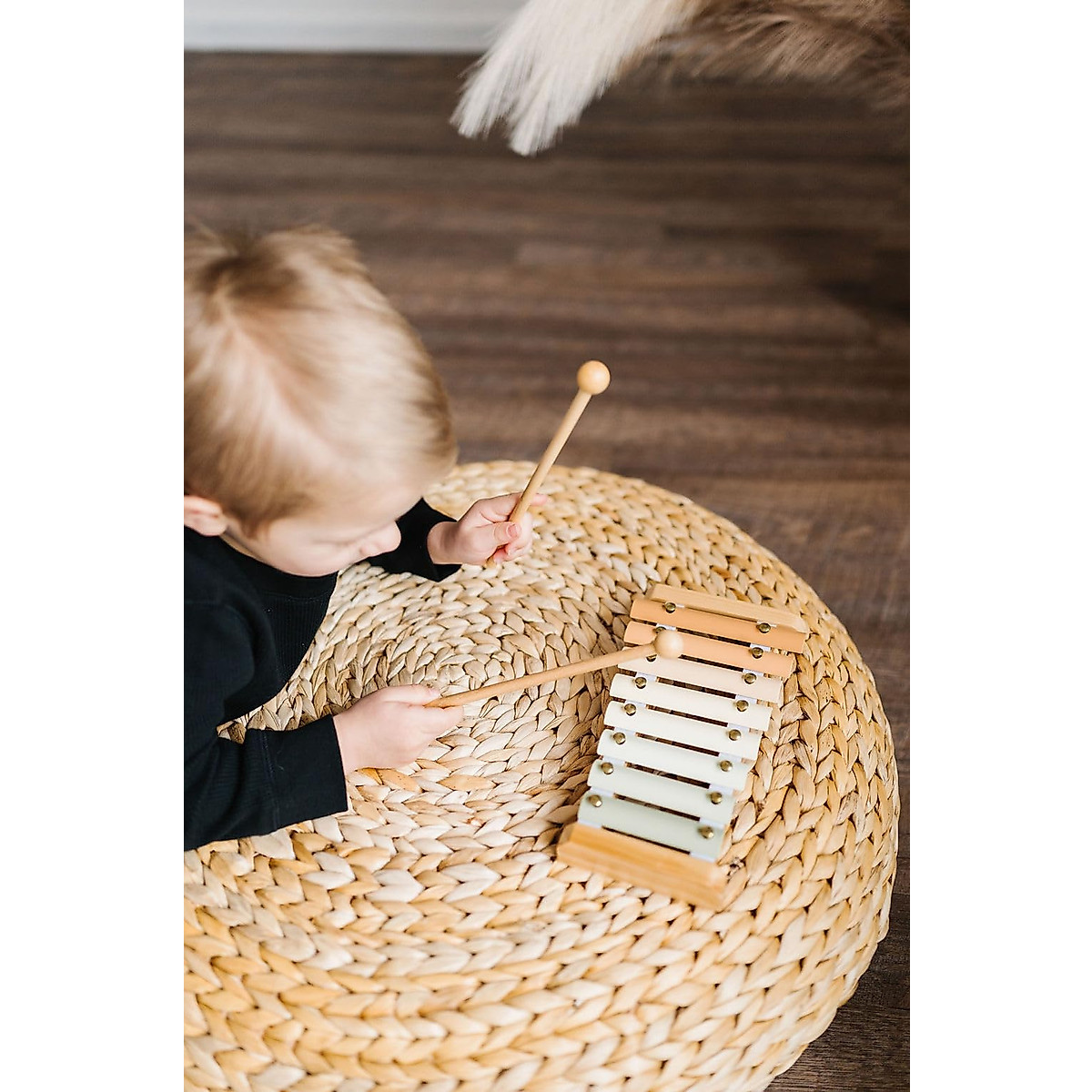 Brooklyn Neutral Xylophone, Montessori Musical Toy for Toddlers and Young Kids with a Modern Boho Aesthetic, Perfect in a Nursery, Playroom or as a Gender Neutral Baby and Birthday Gift