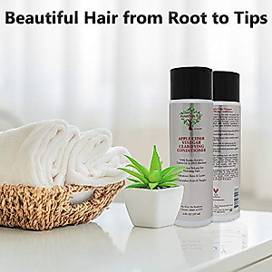 MOUNTAIN TOP Apple Cider Vinegar ACV Conditioner with Biotin Keratin Caffeine Castor Oil Key Active, 8 Fl Oz