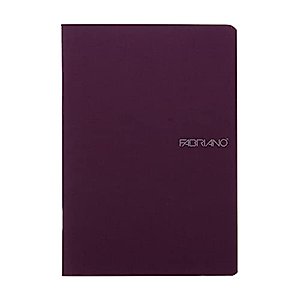 Fabriano EcoQua Notebook, Small, Staple-Bound, Blank, 38 Sheets, Wine