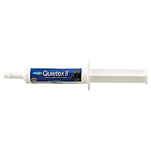 Farnam Quietex II Horse Calming Supplement Paste for Horses, Helps manage nervous behavior and keep horses calm & composed in stressful situations, 32.5 ml syringe