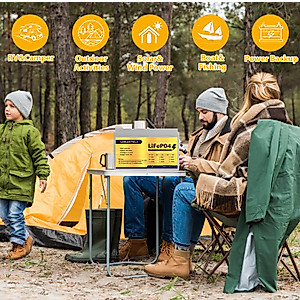 LISUATELI LiFePO4 Battery lithium batteries 12v100AH over 8000 Deep Cycles Iron Phosphate Battery Low Temp Protection Support in Series/Parallel for RV Camper Solar Golf Cart Marine Battery 100A BMS